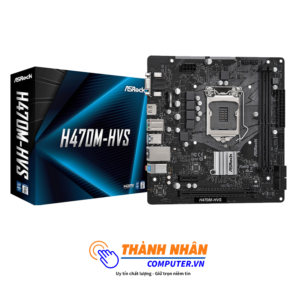 Mainboard Asrock H470M-HVS (LGA 1200 - m-ATX Form Factor - DDR4) New ...